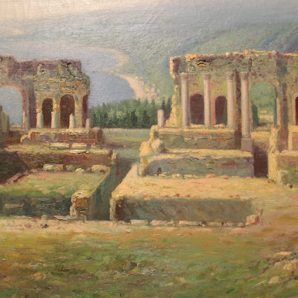 Vincenzo Udine - Veduta del Teatro greco di Taormina | Athena Antichità Vincenzo Udine - Veduta del Teatro greco di Taormina | Athena Antichità